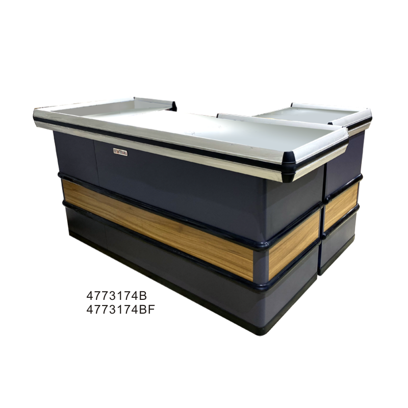 MOSTRADOR CAJA SUPERMERCADO GRIS 2000x900x900mm